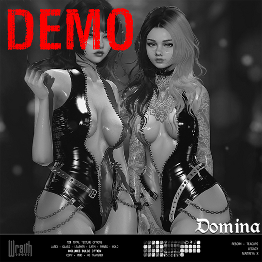 Second Life Marketplace - DEMO - wraith - Domina Suit - [DEMO]
